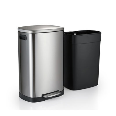 13.2 Gallon 410 Stainless Steel Foot Pedal Trash Can