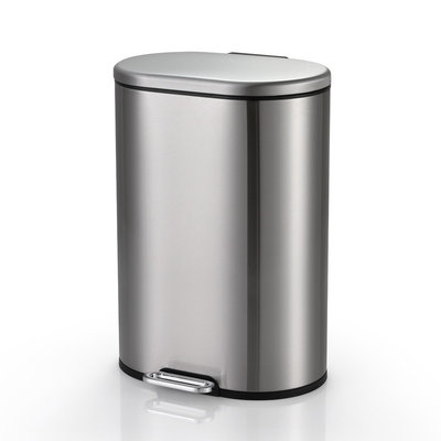 Rustproof 2.38 Gallon Stainless Steel Step Trash Can