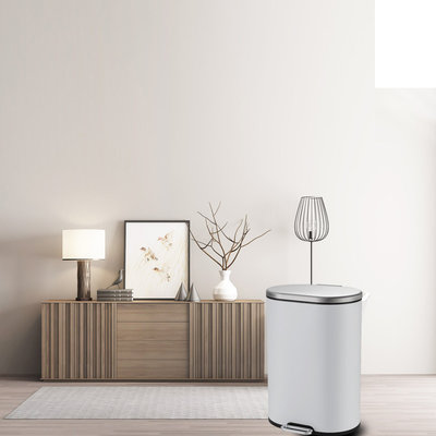 9L 347mm Height Stainless Steel Step Trash Can