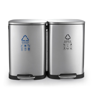 Fingerprint Proof 26.4 Gallon Stainless Steel Outdoor Trash Can