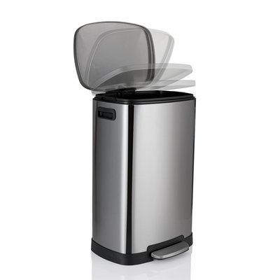 50L Stainless Steel Step Trash Can Free Logo Print