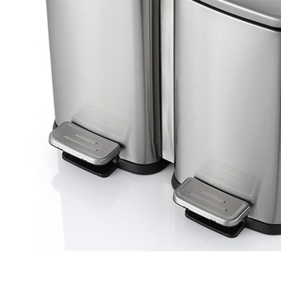 Rectangular 20 Litre Double Compartment Trash Can