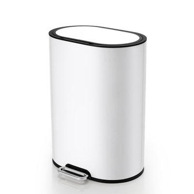 Oval 6L Mini Stainless Steel Trash Can With Foot Petal