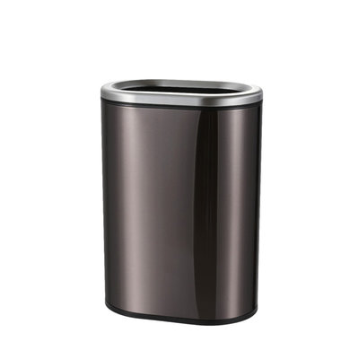 Rustproof 12L Open Top Stainless Steel Trash Can